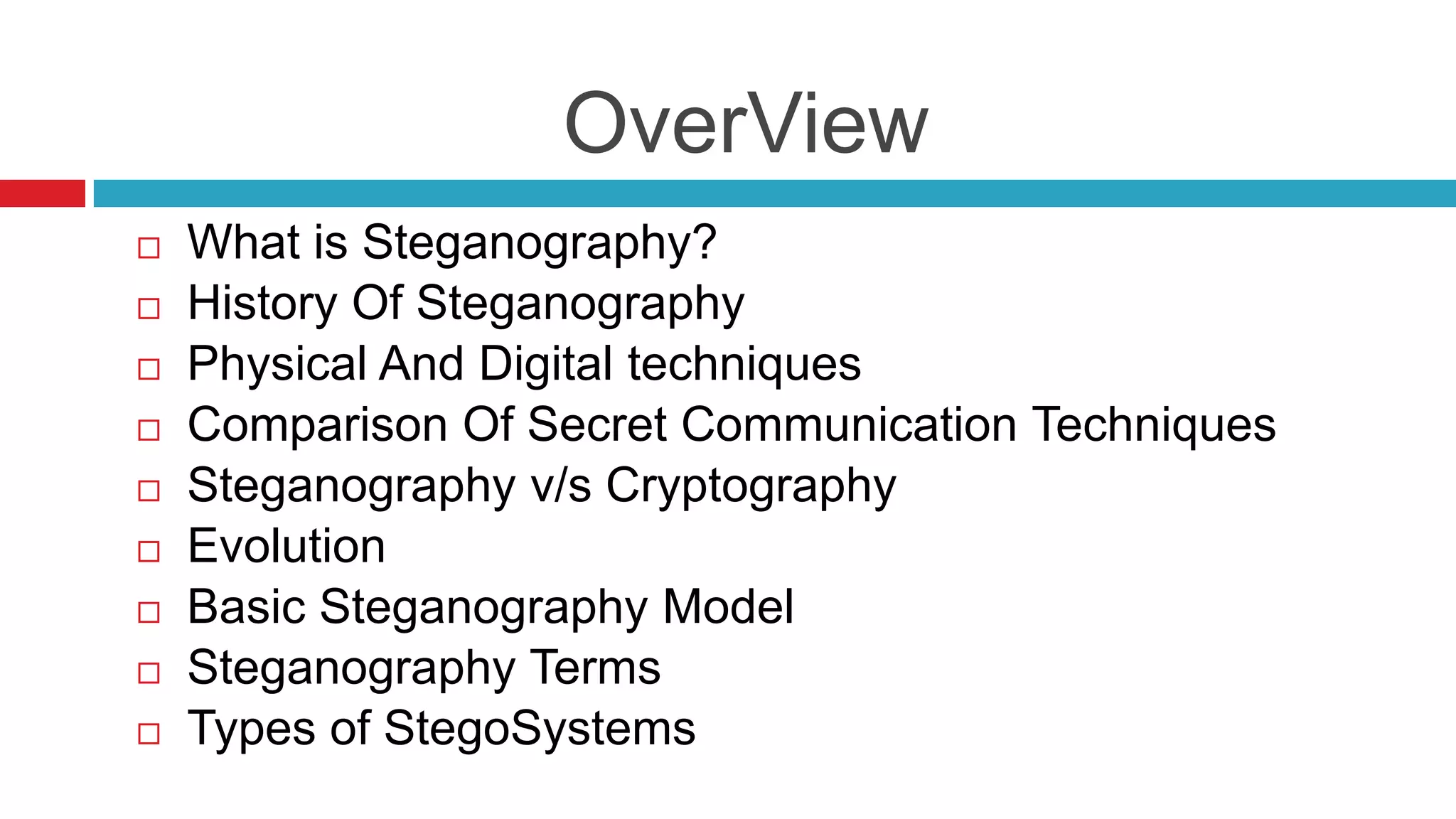 Steganography | PPTX