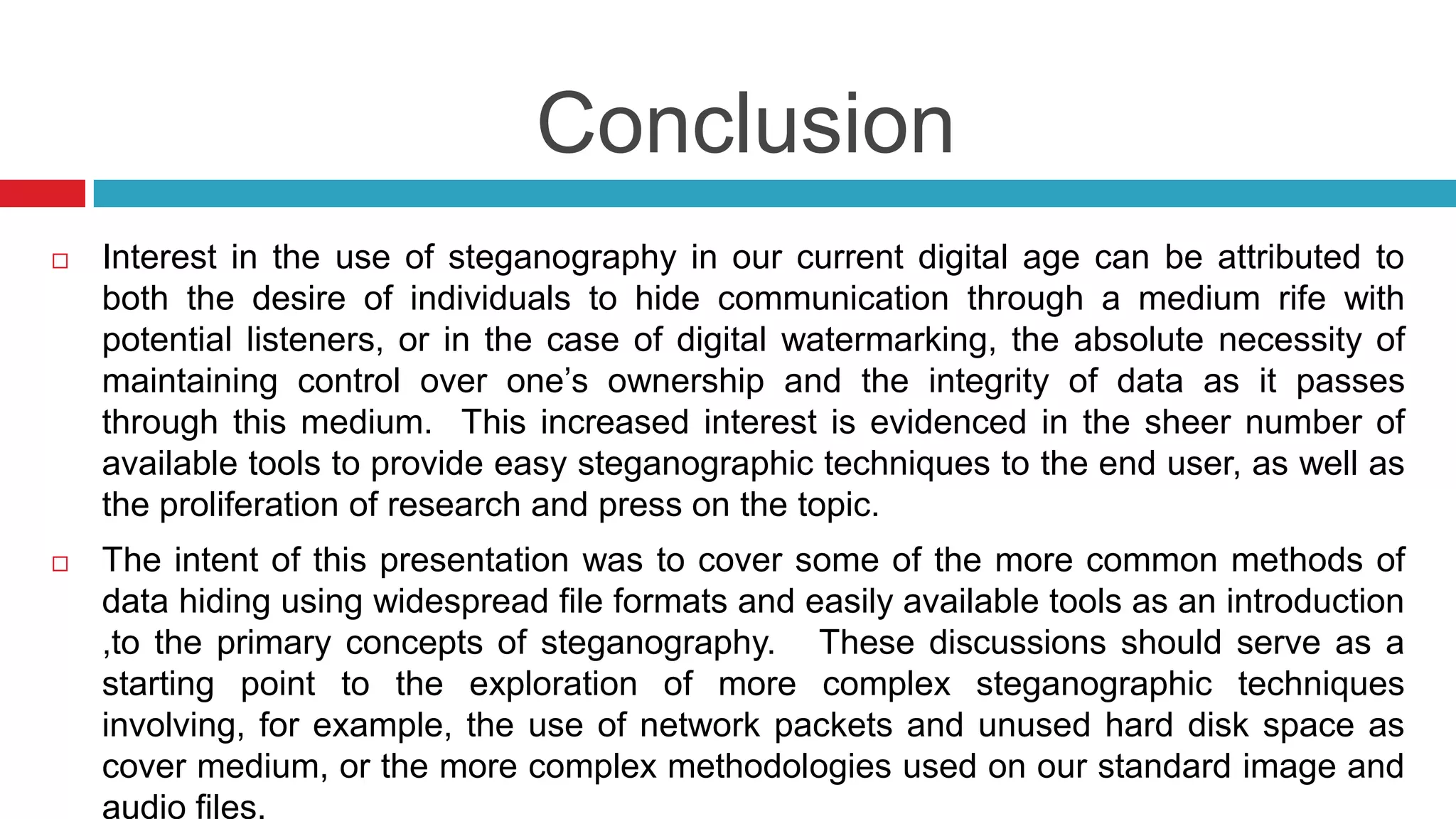 Steganography | PPTX