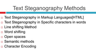 Steganography | PPTX