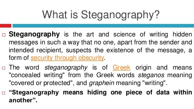 Steganography