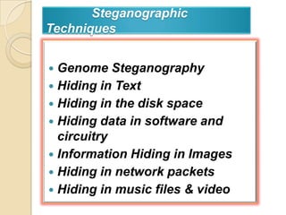 Stegnography final | PPTX | Computing | Technology & Computing
