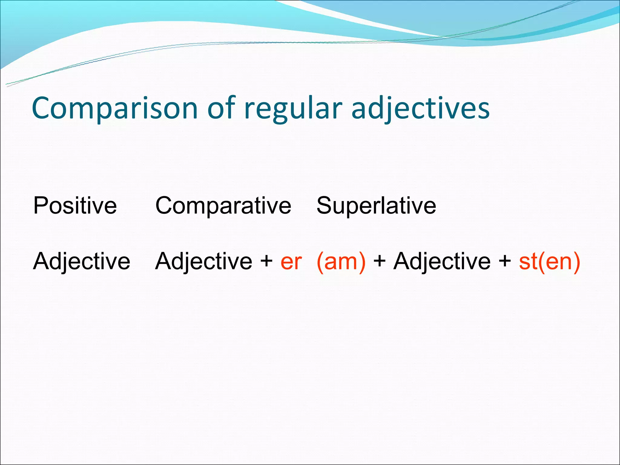 Steigerung der Adjektive | PPT