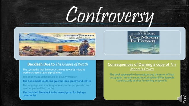 John Steinbeck - 20th Century American Literature Presentation | PPT