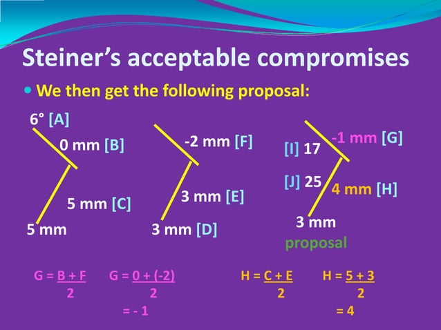 Steiner's Annalysis - Acceptable Deviation | PDF | Dental Health | Diseases and Conditions