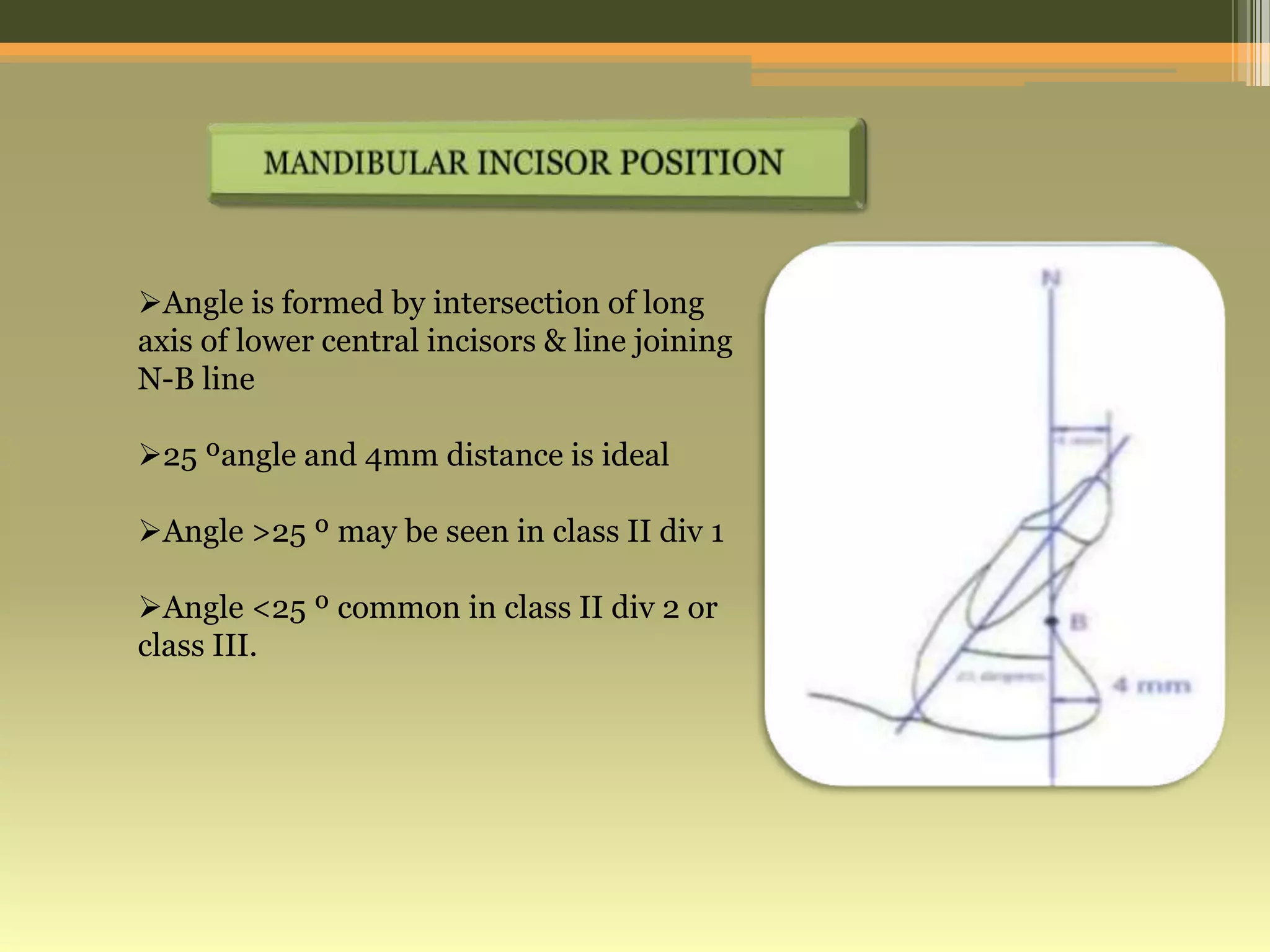STEINERS ANALYSIS : CEPHALOMETRICS | PPTX