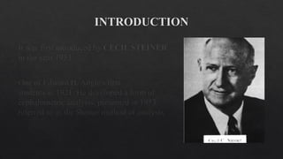 STEINER’S ANALYSIS is a cephalometric analysis.pptx