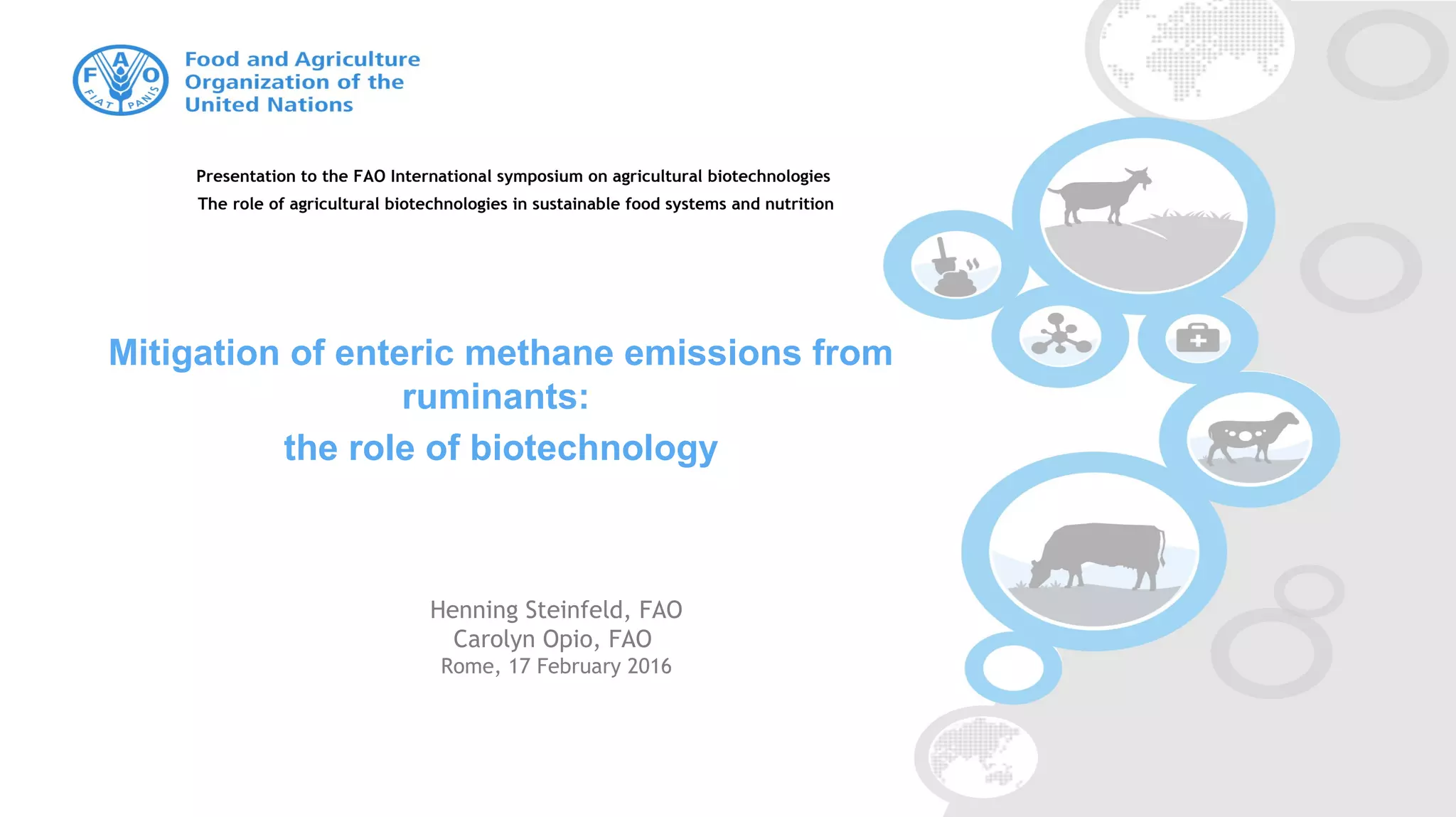 Mitigation of enteric methane emissions from ruminant animals | PPT