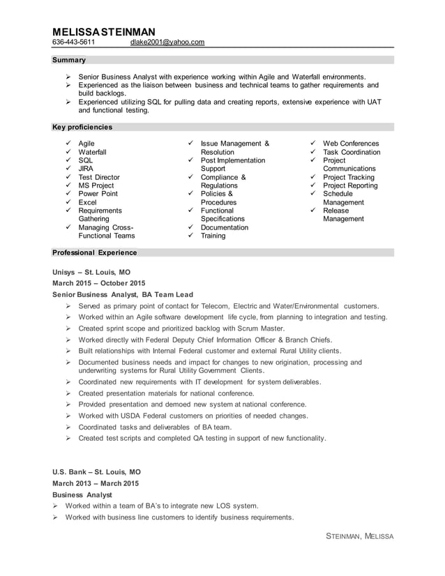 Steinman resume 2016 | PDF