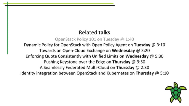 Openstack Keystone Stein Project Update Ppt