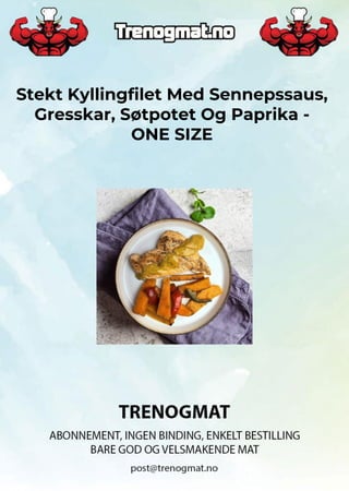 Stekt Kyllingfilet Med Sennepssaus, Gresskar, Søtpotet Og Paprika - ONE ...