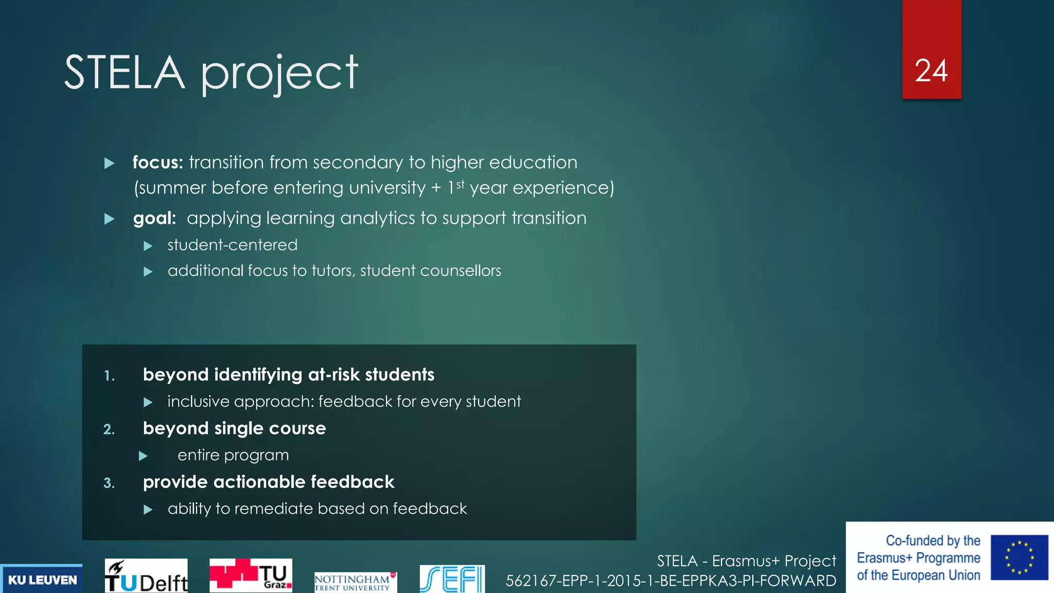 Successful transition from secondary to higher education using learning analytics | PPT