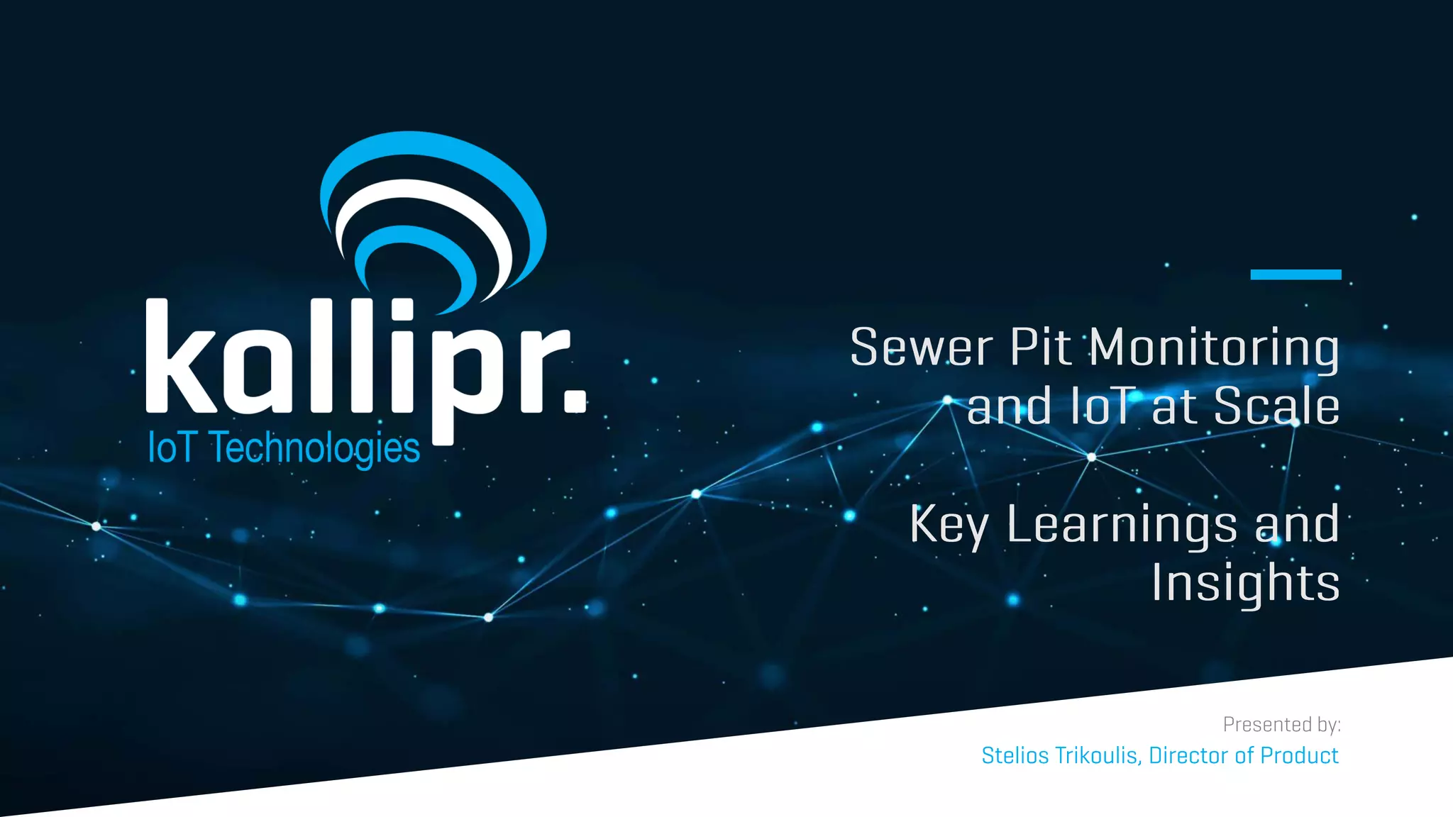 SEWER PIT MONITORING AND IOT AT SCALE: CASE STUDY | PPT