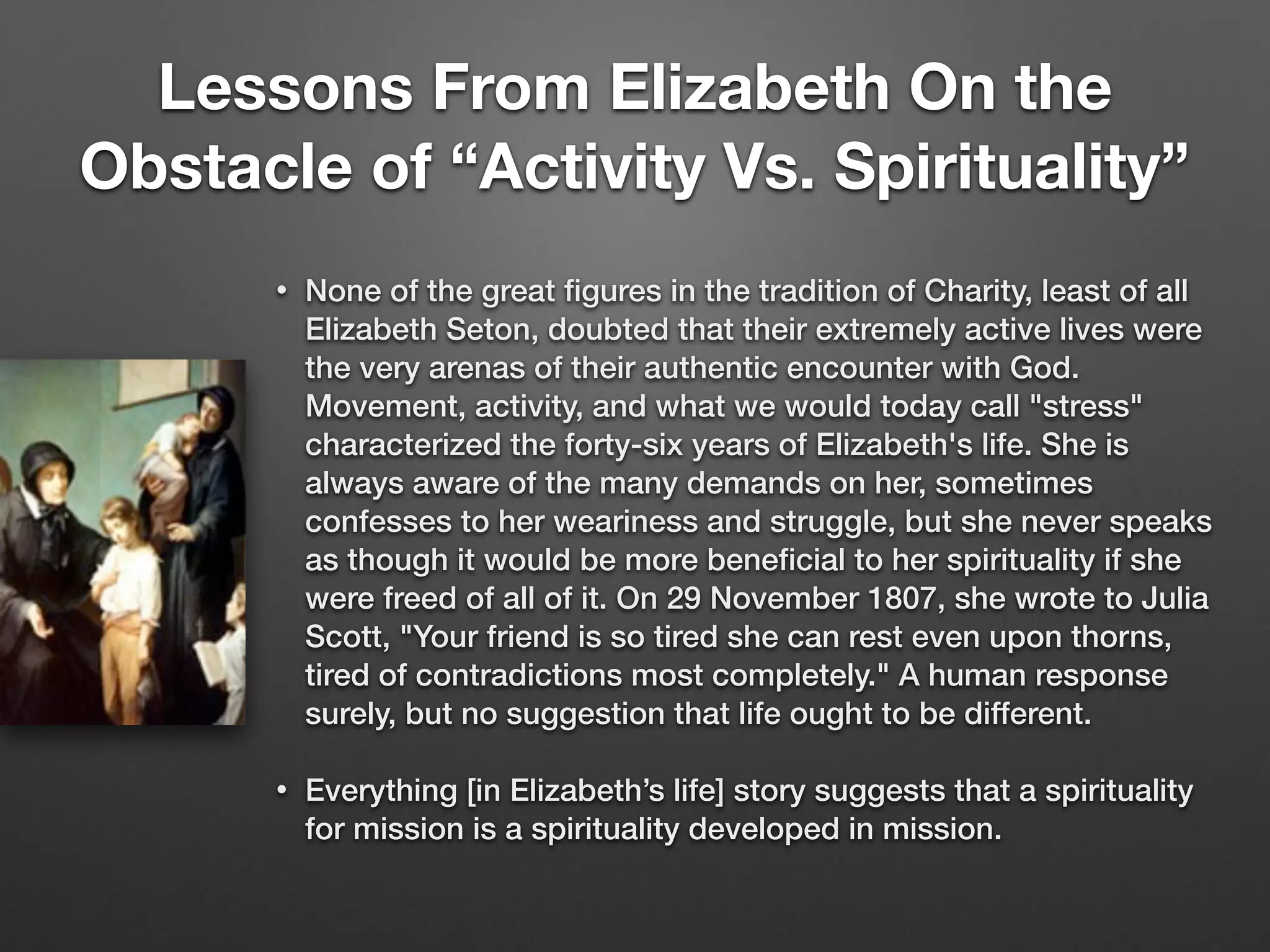 St. Elizabeth Ann Seton: Spirituality for Mission | PDF