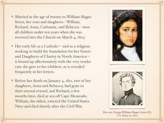 St. Elizabeth Ann Seton: Historical Frame of Reference | PPT