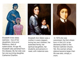Mother's Day: St. Elizabeth Ann Seton | PDF