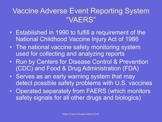 VAERS: What is it? | PPTX