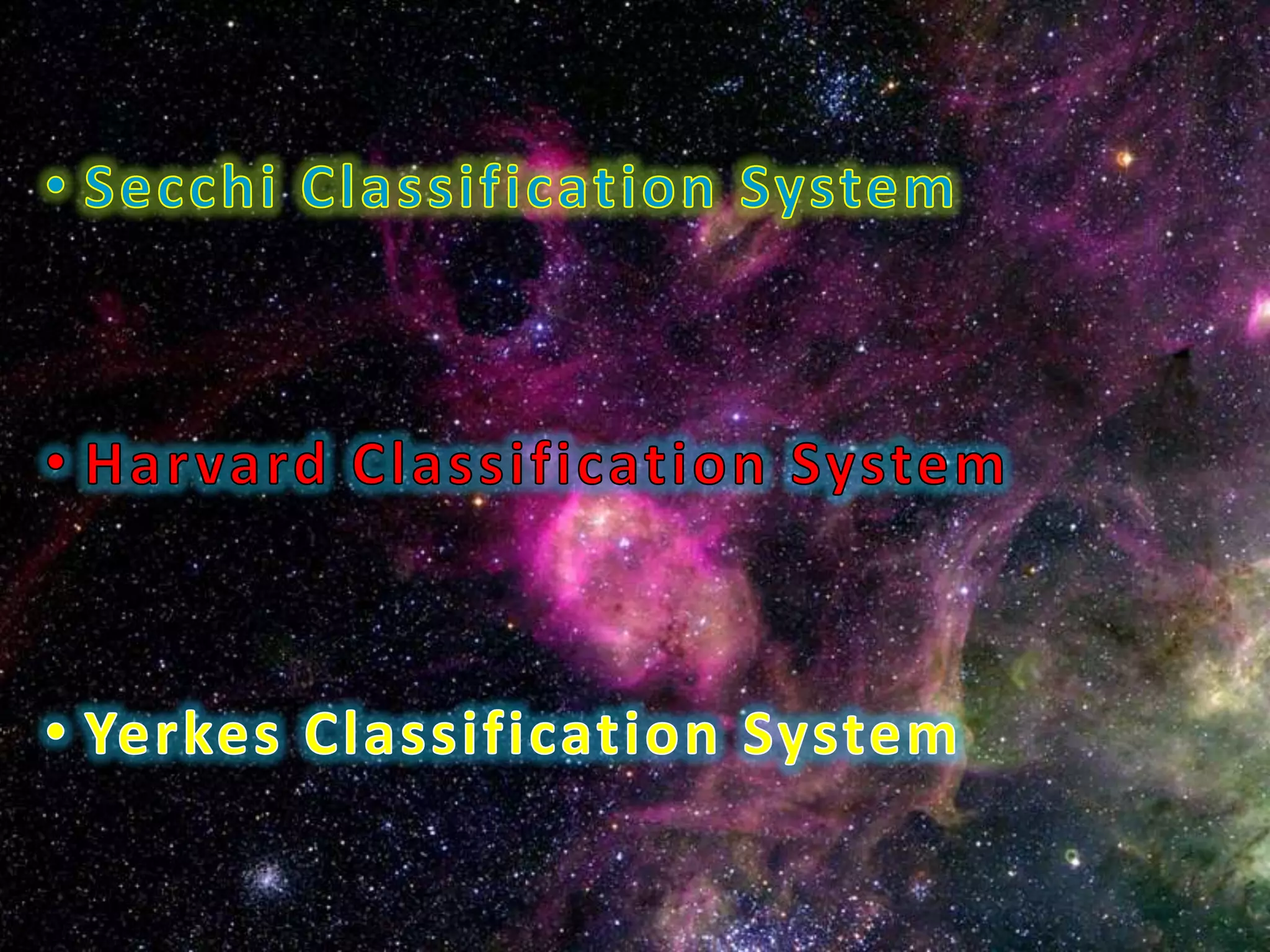 Stellar Classification Systems | PPSX