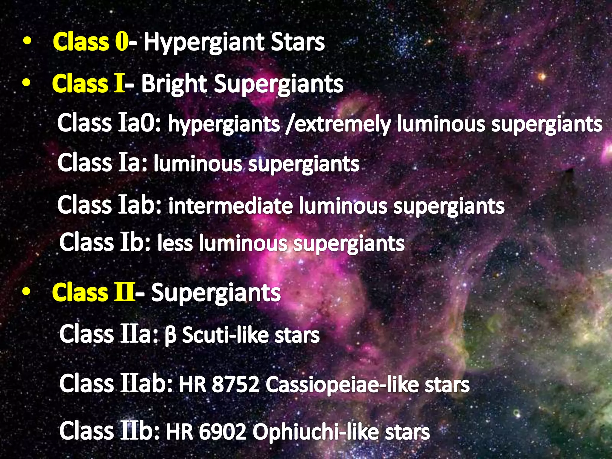Stellar Classification Systems | PPSX