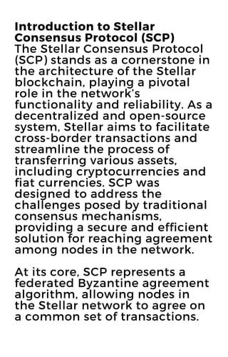 Stellar Consensus Protocol (SCP) The Heart of Stellar Blockchain.pdf