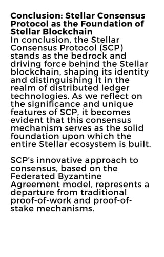 Stellar Consensus Protocol (SCP) The Heart of Stellar Blockchain.pdf