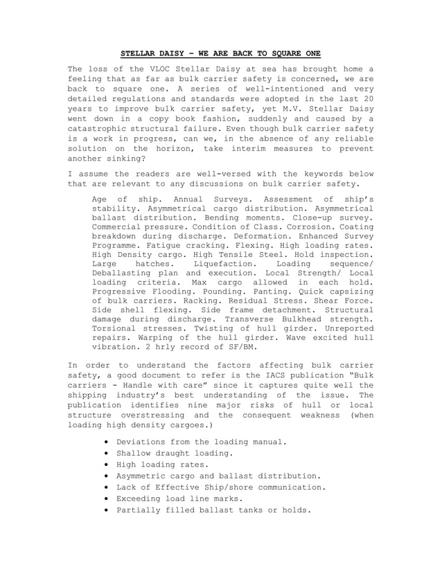 Stellar daisy we are back to square one | PDF