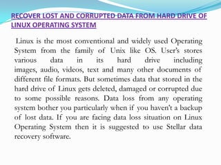 Linux data recovery | PPT