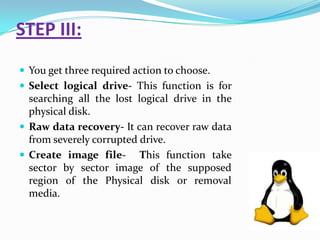 Linux data recovery | PPT