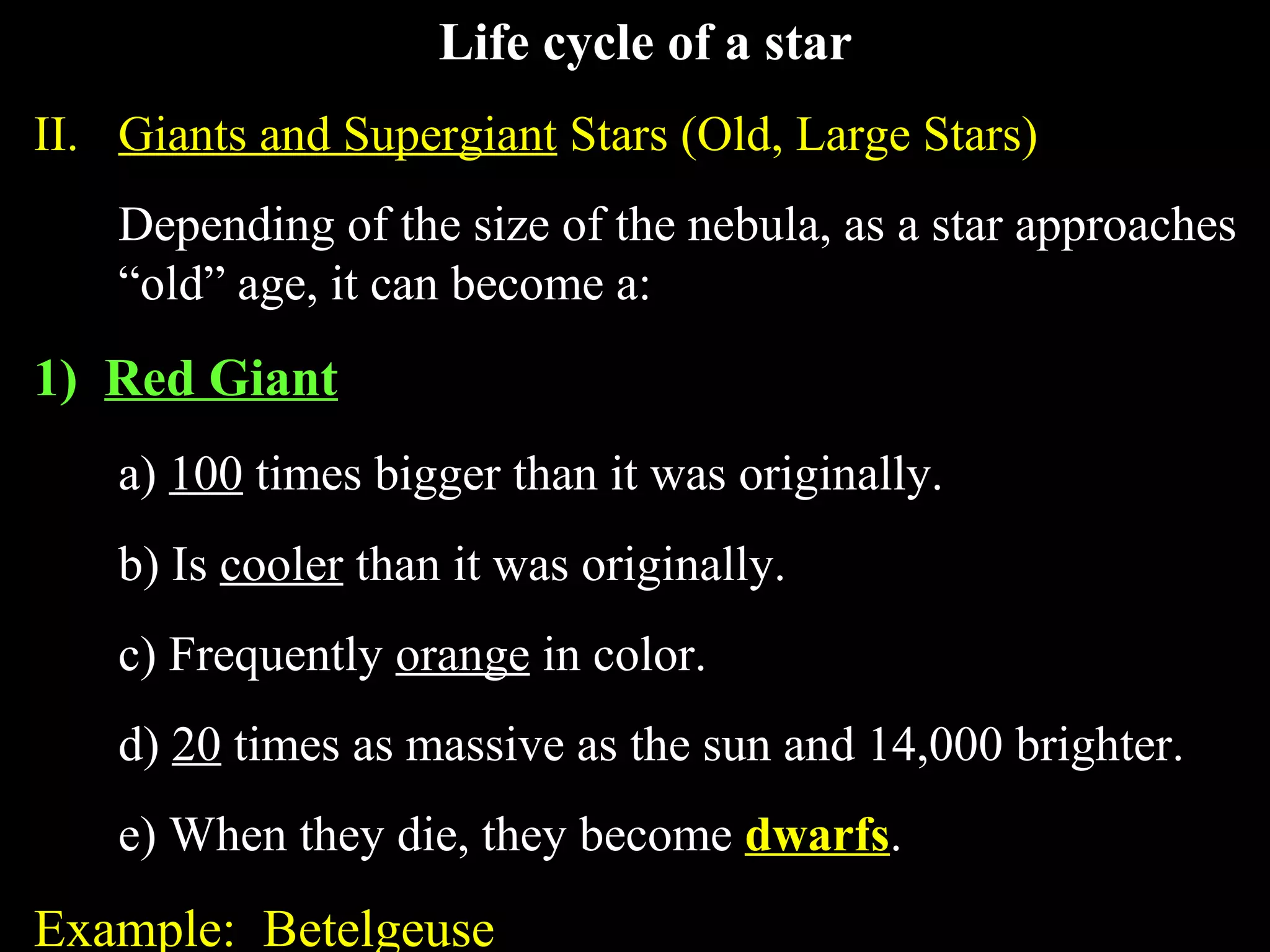 Stars - Stellar Evolution | PPT