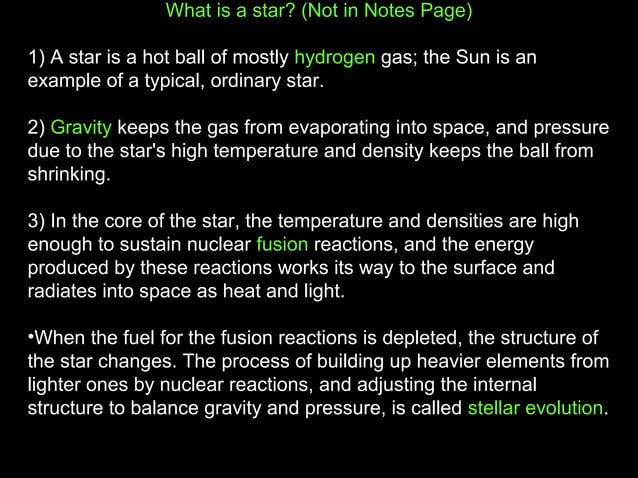 Stars - Stellar Evolution | PPT
