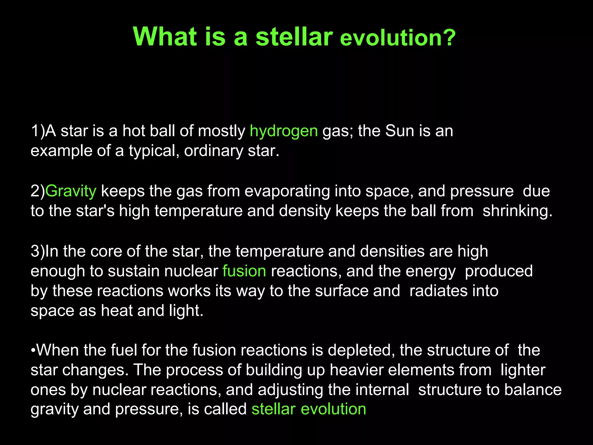 Stellar Evolution by Raveendra Bagade | PPTX