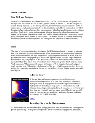 Stellar evolution by joey | DOCX