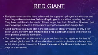 Stellar evolution ppt | PPTX