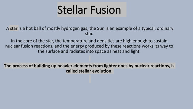 Stellar fusion | PPT