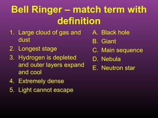 Stellar life cycle section 3 | PPT