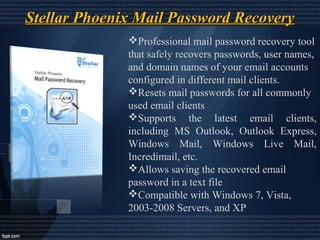 Stellar phoenix password recovery | PPT