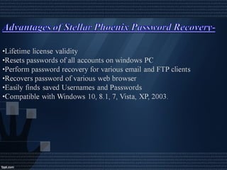 Stellar phoenix password recovery | PPT