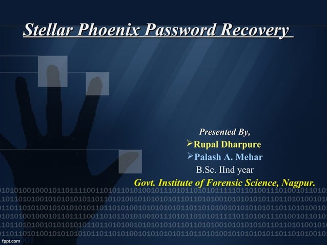 Stellar phoenix password recovery | PPT