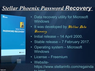 Stellar phoenix password recovery | PPT