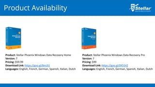 Stellar Phoenix Windows Data Recovery v7 | PPT