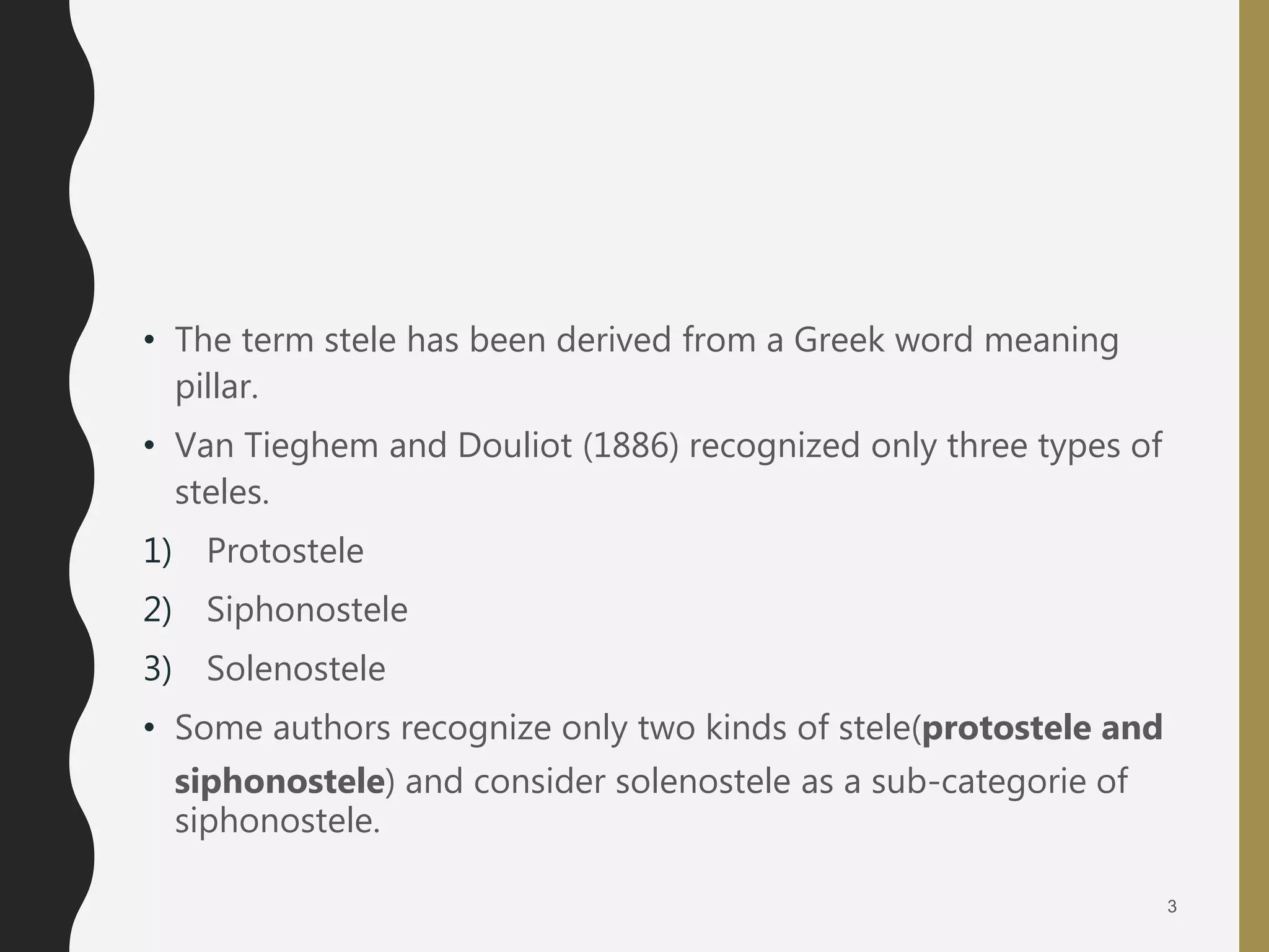 Stelar System, Stele, its types and evolution | PPTX