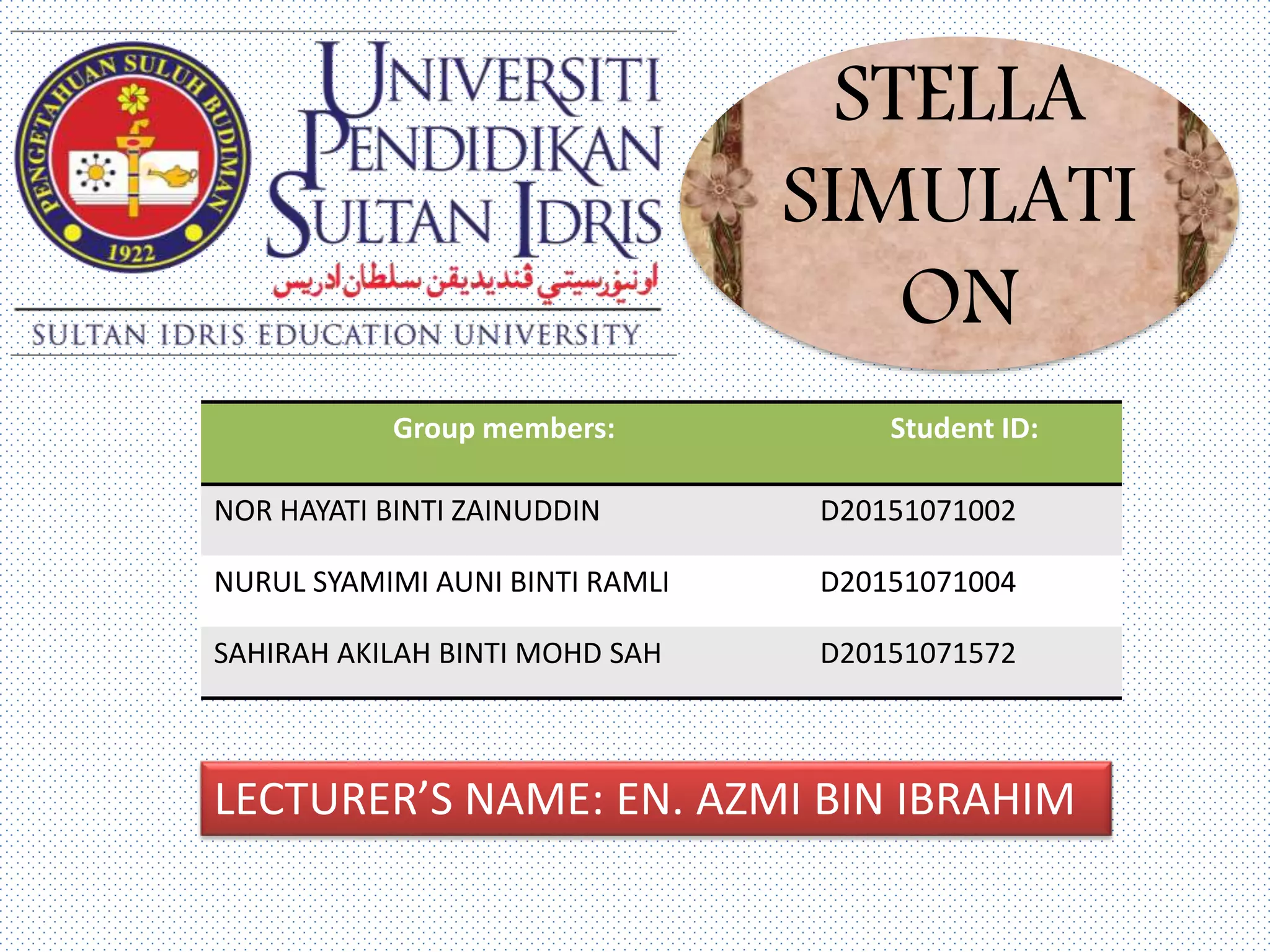 Stella simulator | PPTX | Science