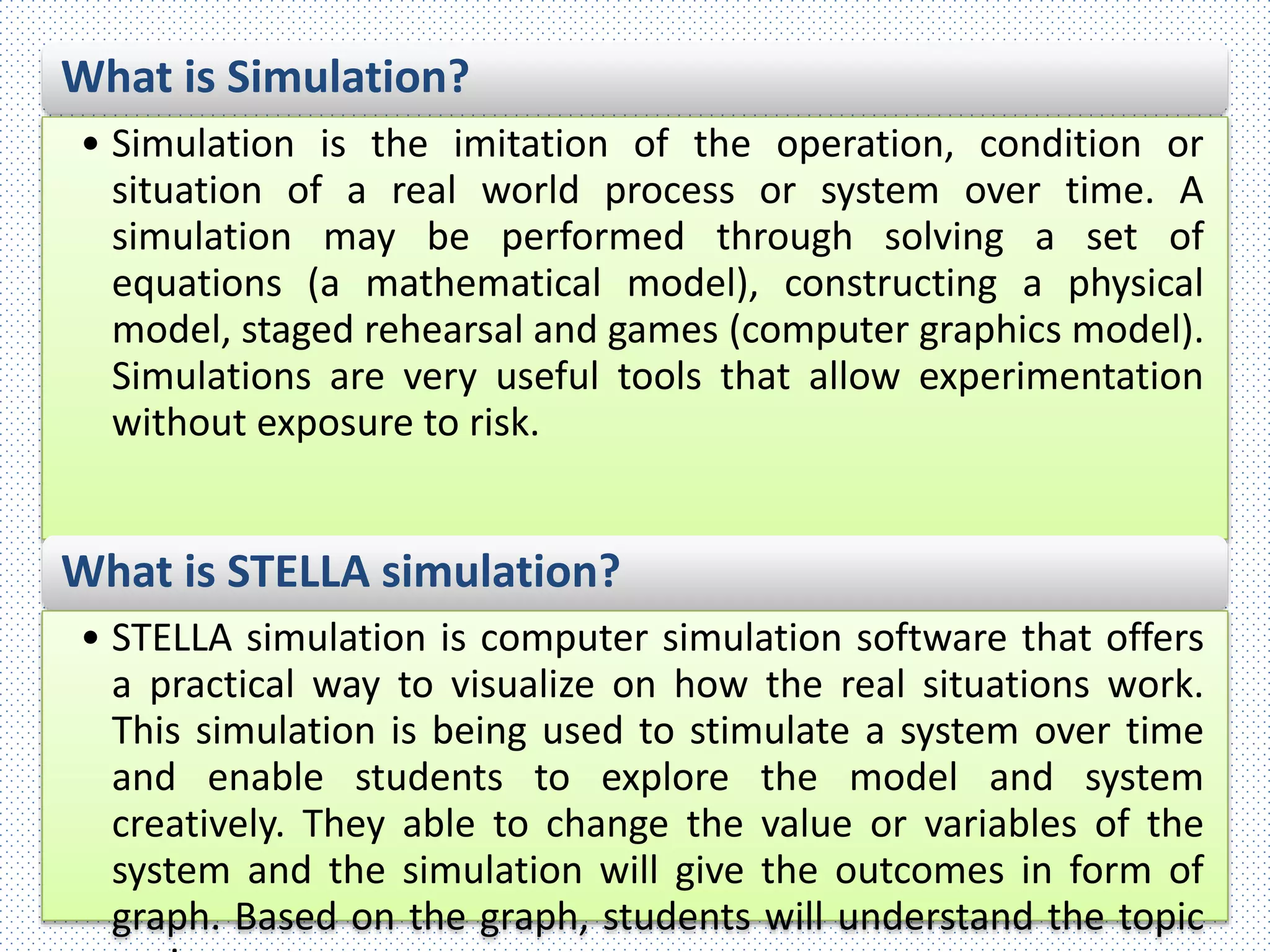 Stella simulator | PPT