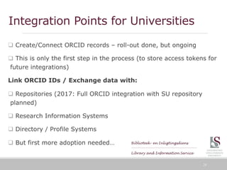 ORCID cross-sector application and use case: Employer workflows ...