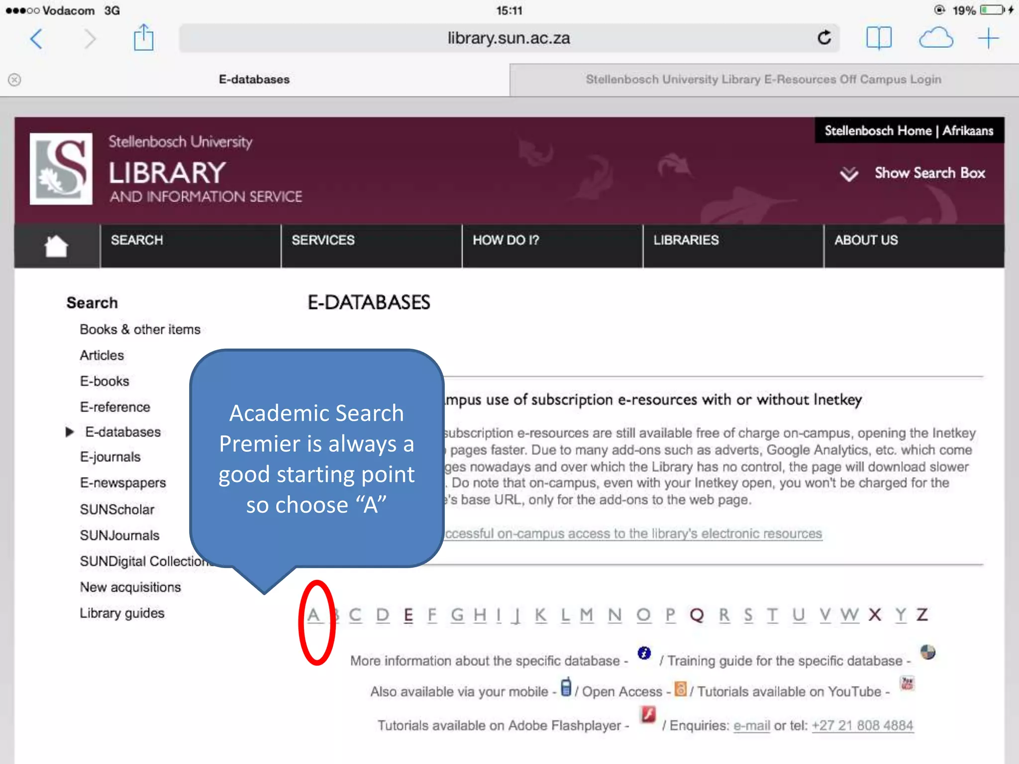 Stellenbosch university library access for off-campus students | PPT