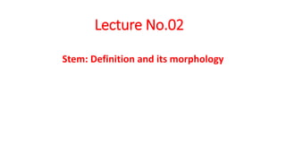 Stem and its types | PPTX