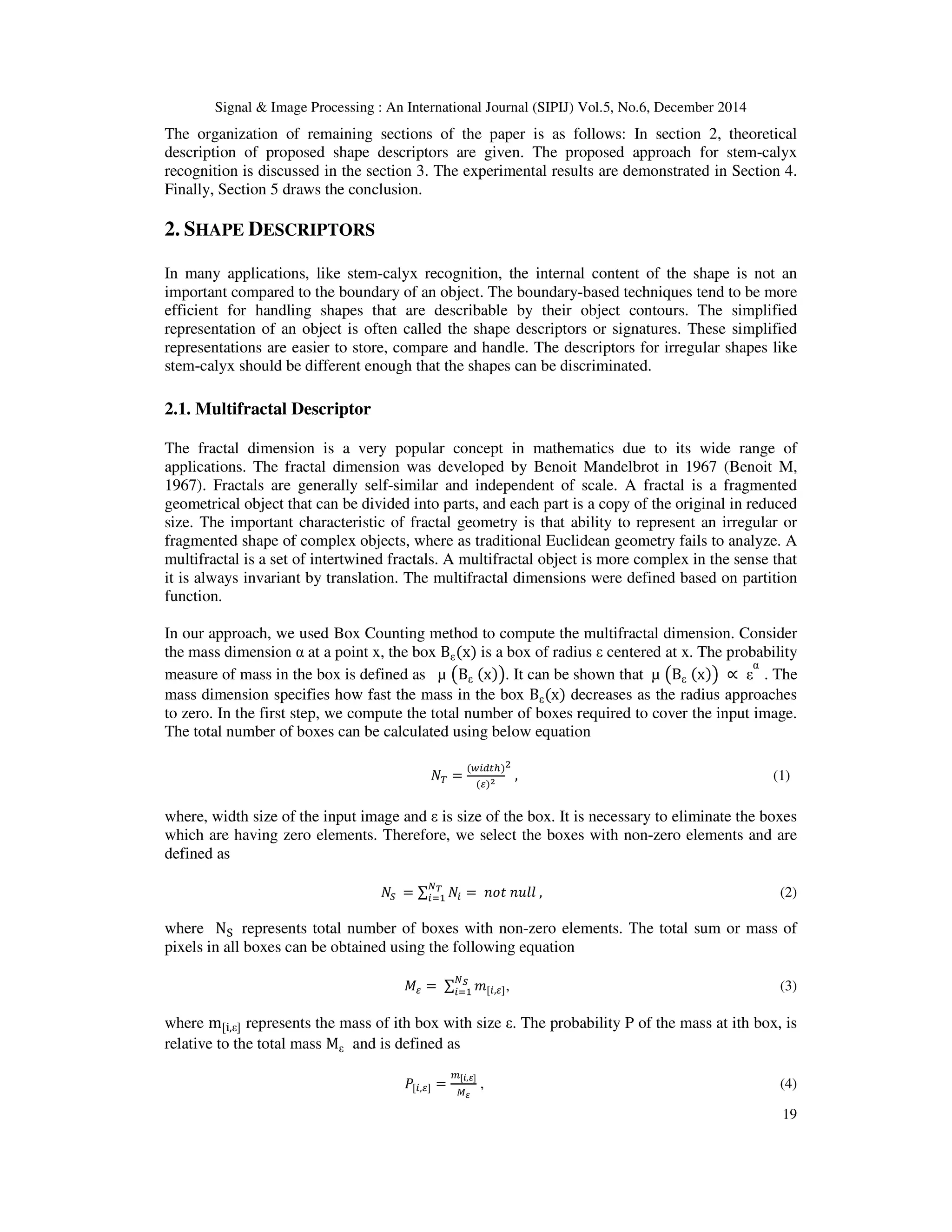 Stem calyx recognition of an apple using shape descriptors | PDF