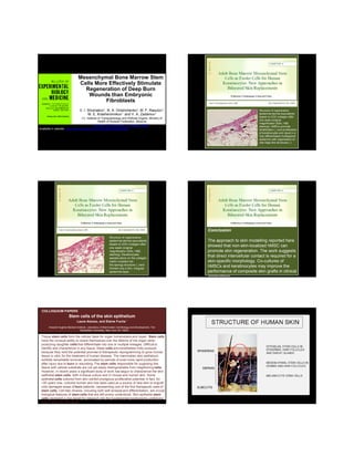 The use of Stem cells in burn care | PDF