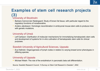 Stem Cells Sweden | PPT
