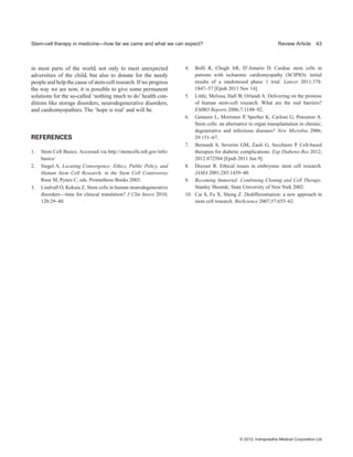 Stem-cell therapy in medicine–how far we came and what we can expect? | PDF