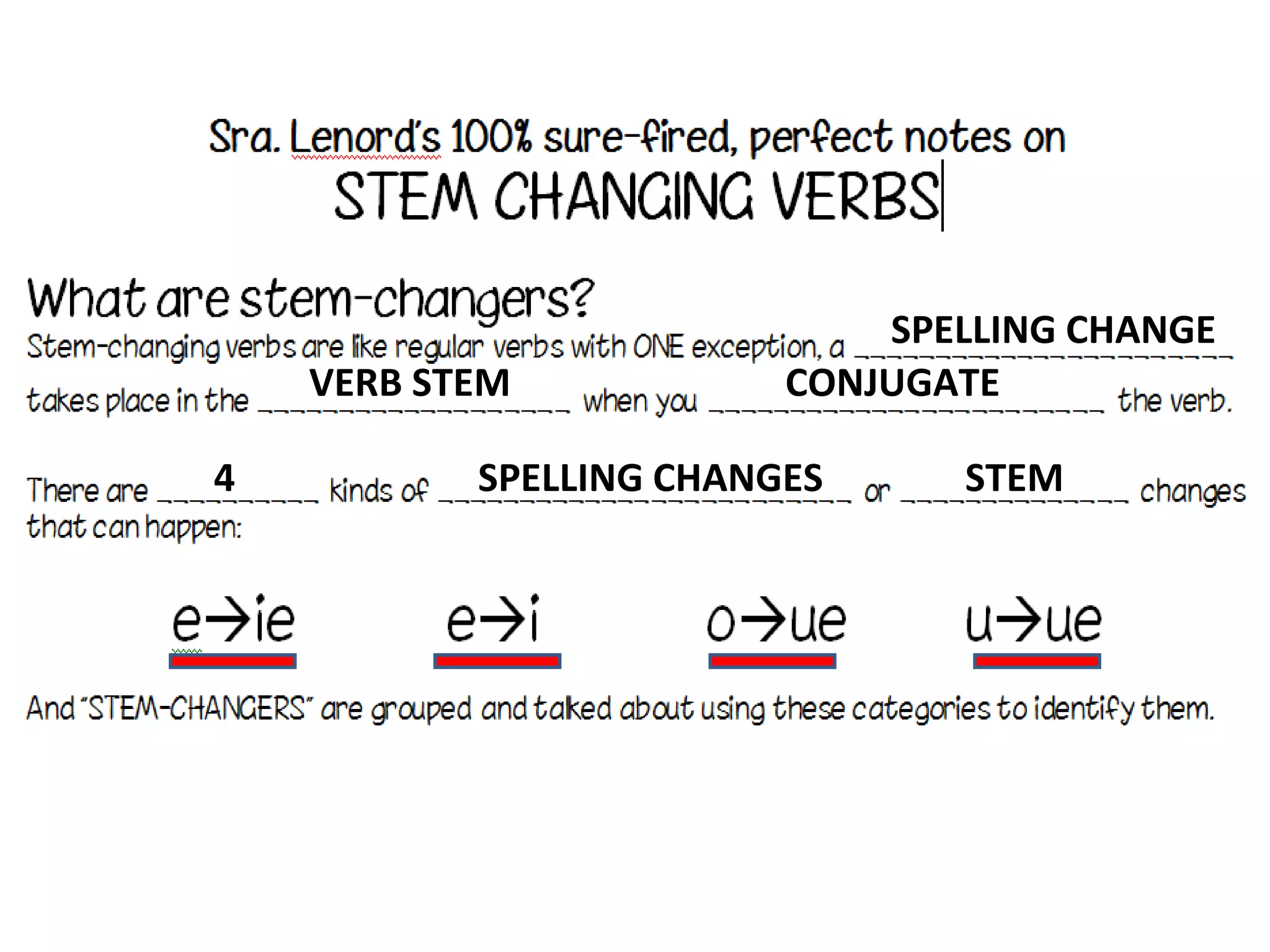Stem Changers Ppt | PPT